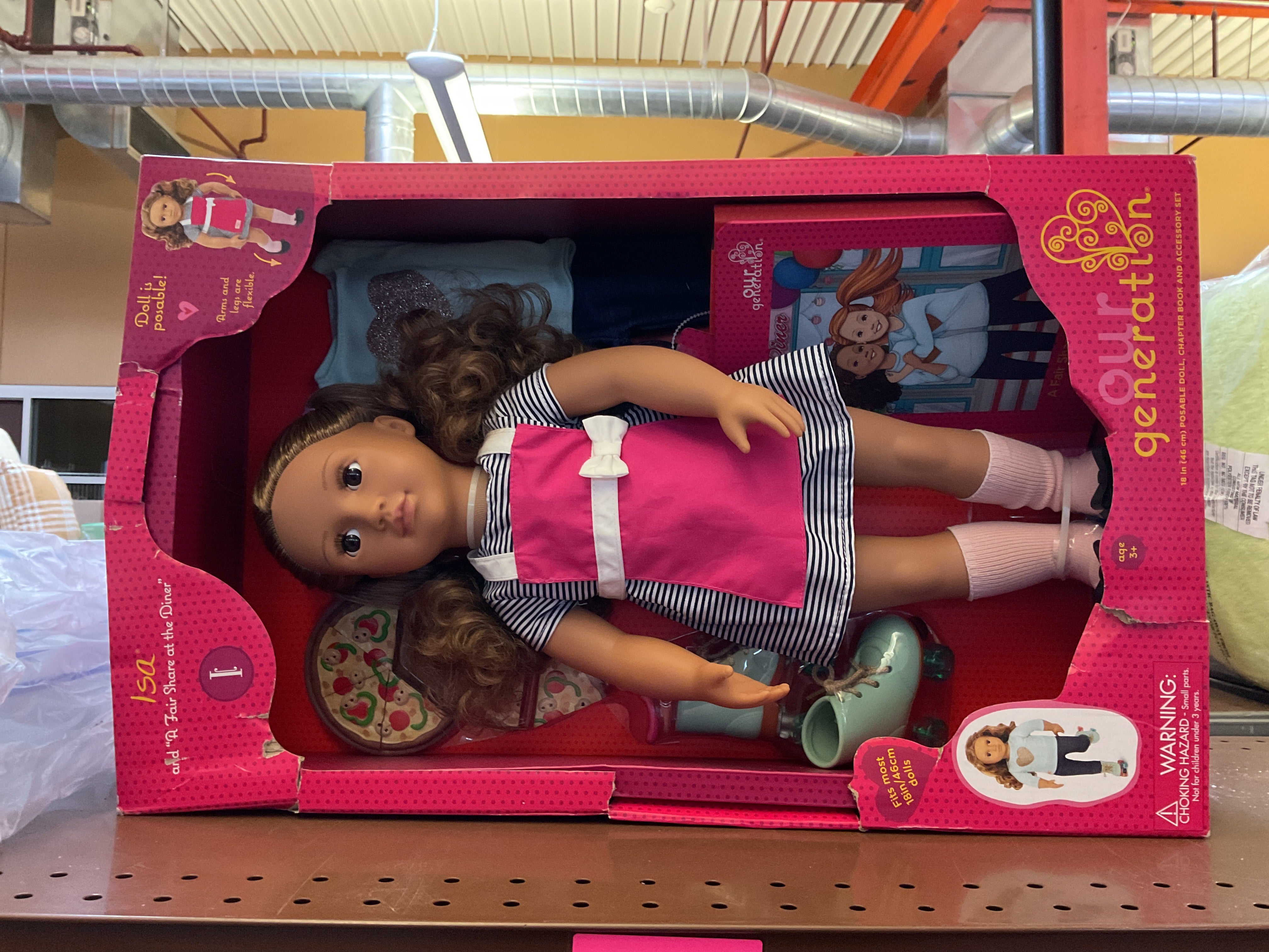 Our Generation Isa with Storybook & Outfit 18" Posable Cooking Doll ...