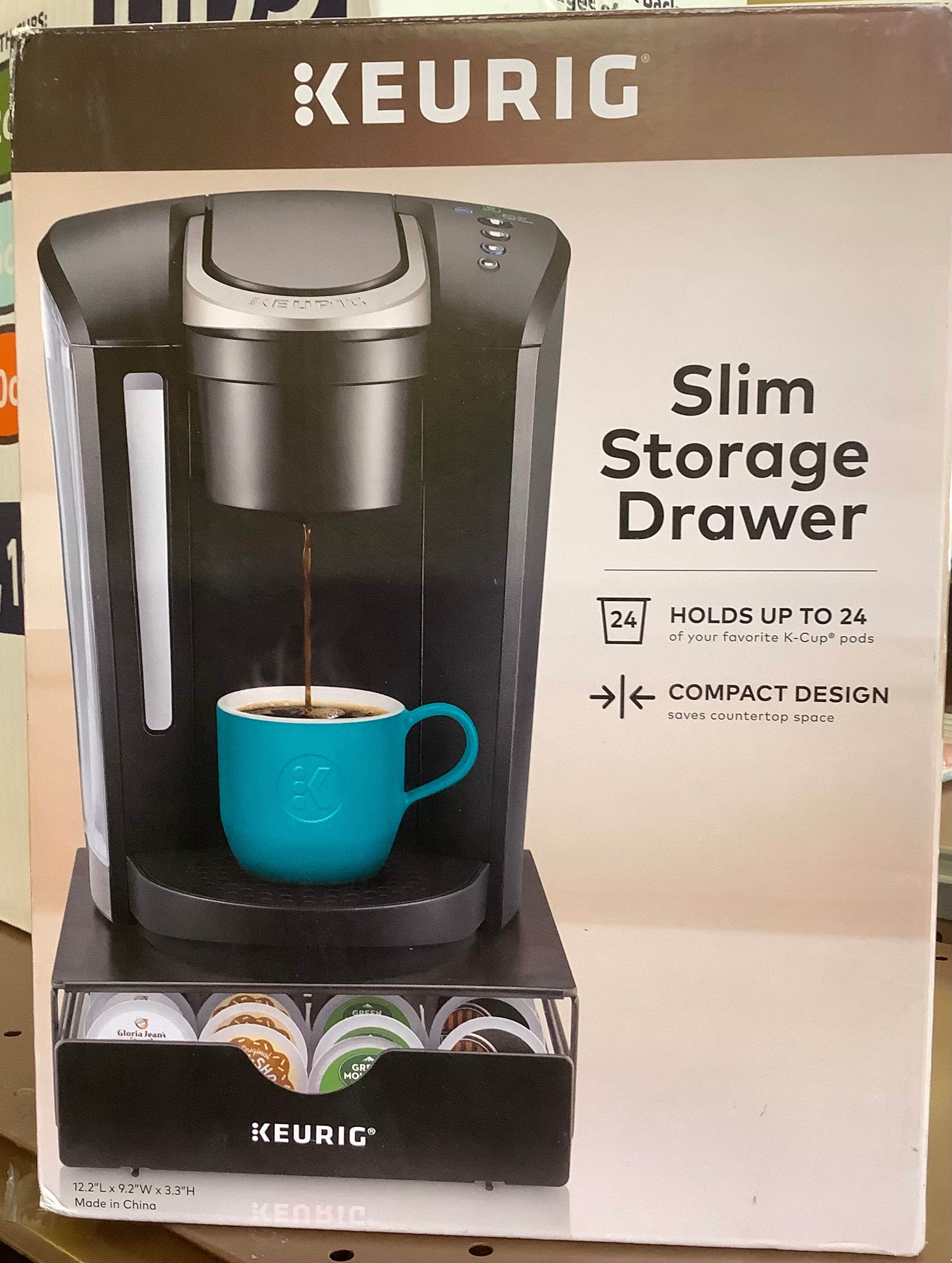 Keurig Non-Rolling 24ct Coffee Pod Storage Drawer: Black Metal K-Cup O ...