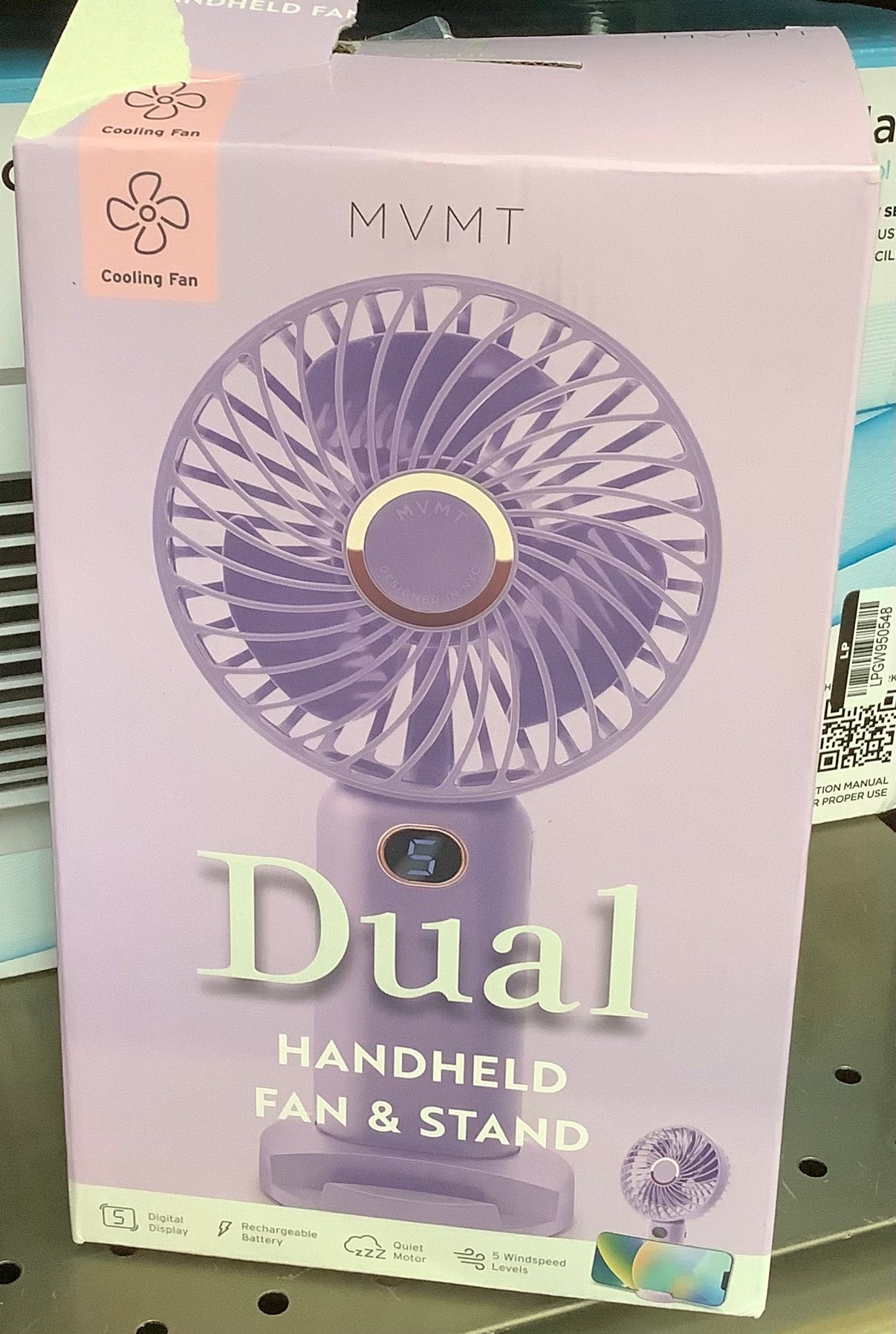 MVMT DUAL HANDHELD FAN & STAND 5 SPEED LEVELS – Discount 70 Online