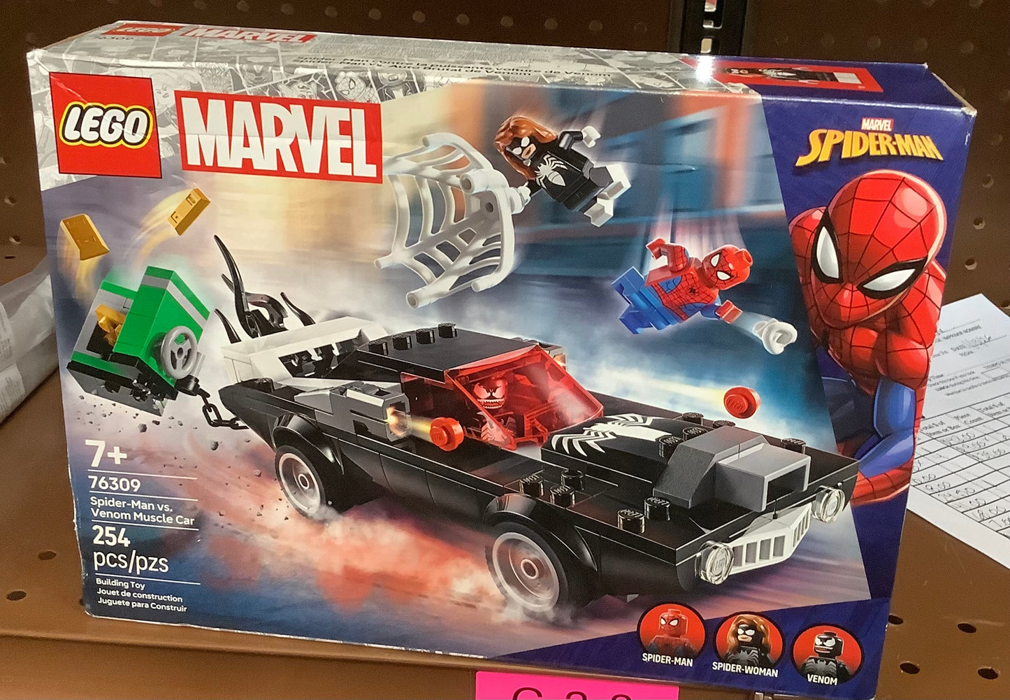 LEGO Marvel Spider-Man vs. Venom Muscle Car Building Toy with 3 Minifi ...