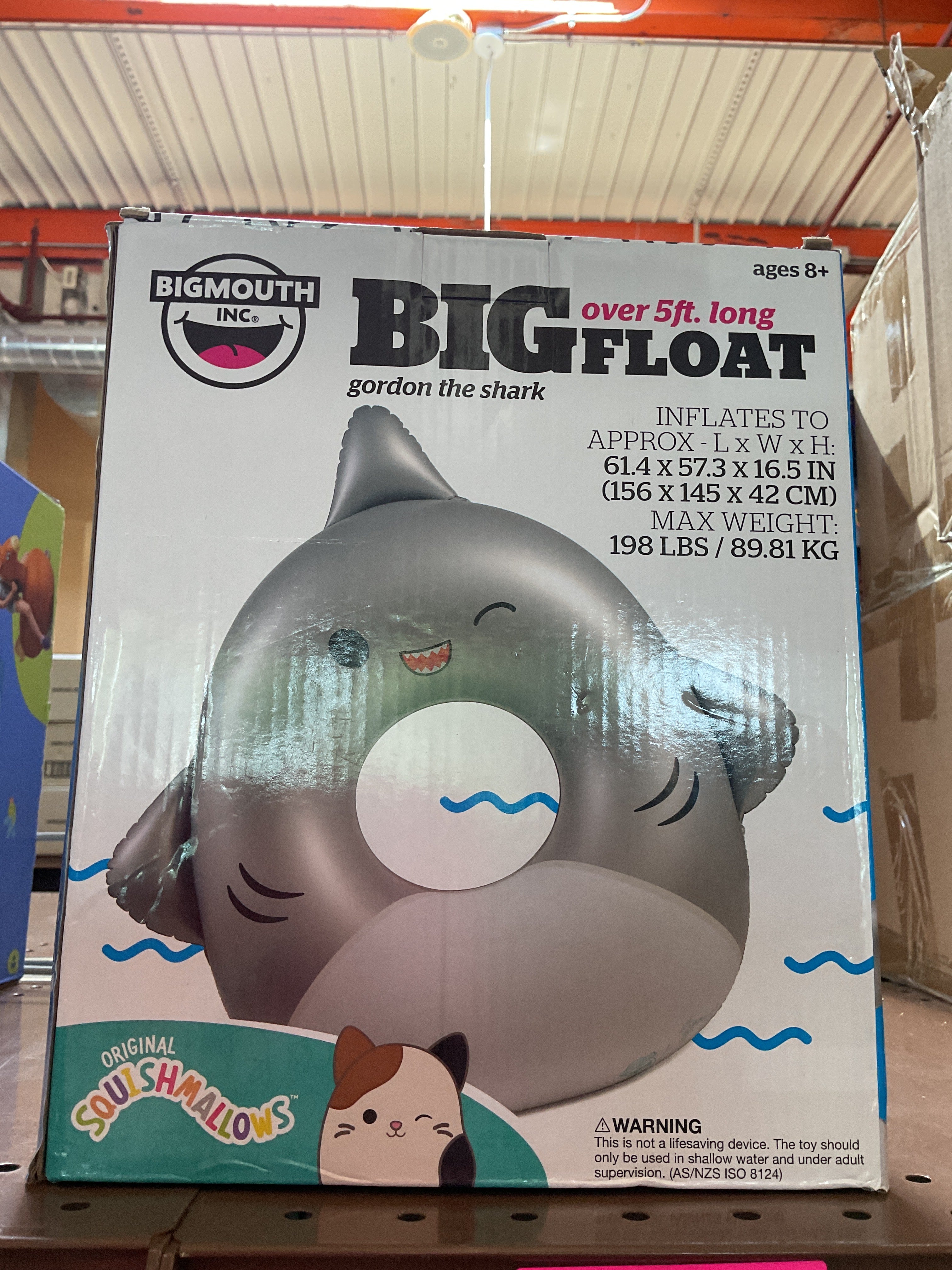 BigMouth Inc. Squishmallows Gordon the Shark Pool Float - Gray/White ...