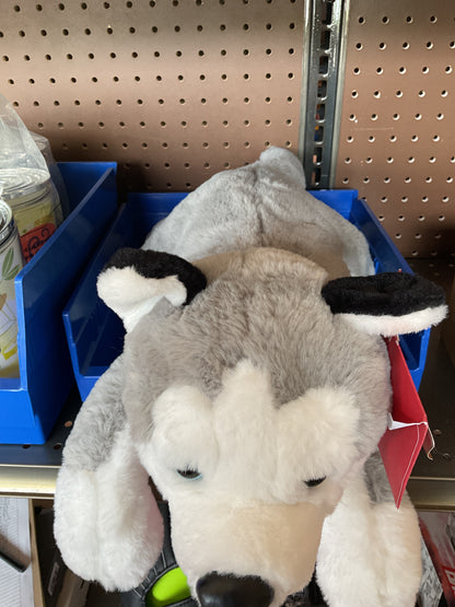 FAO Schwarz Adopt-A-Pets Husky 22" Stuffed Animal with Adoption Certif ...
