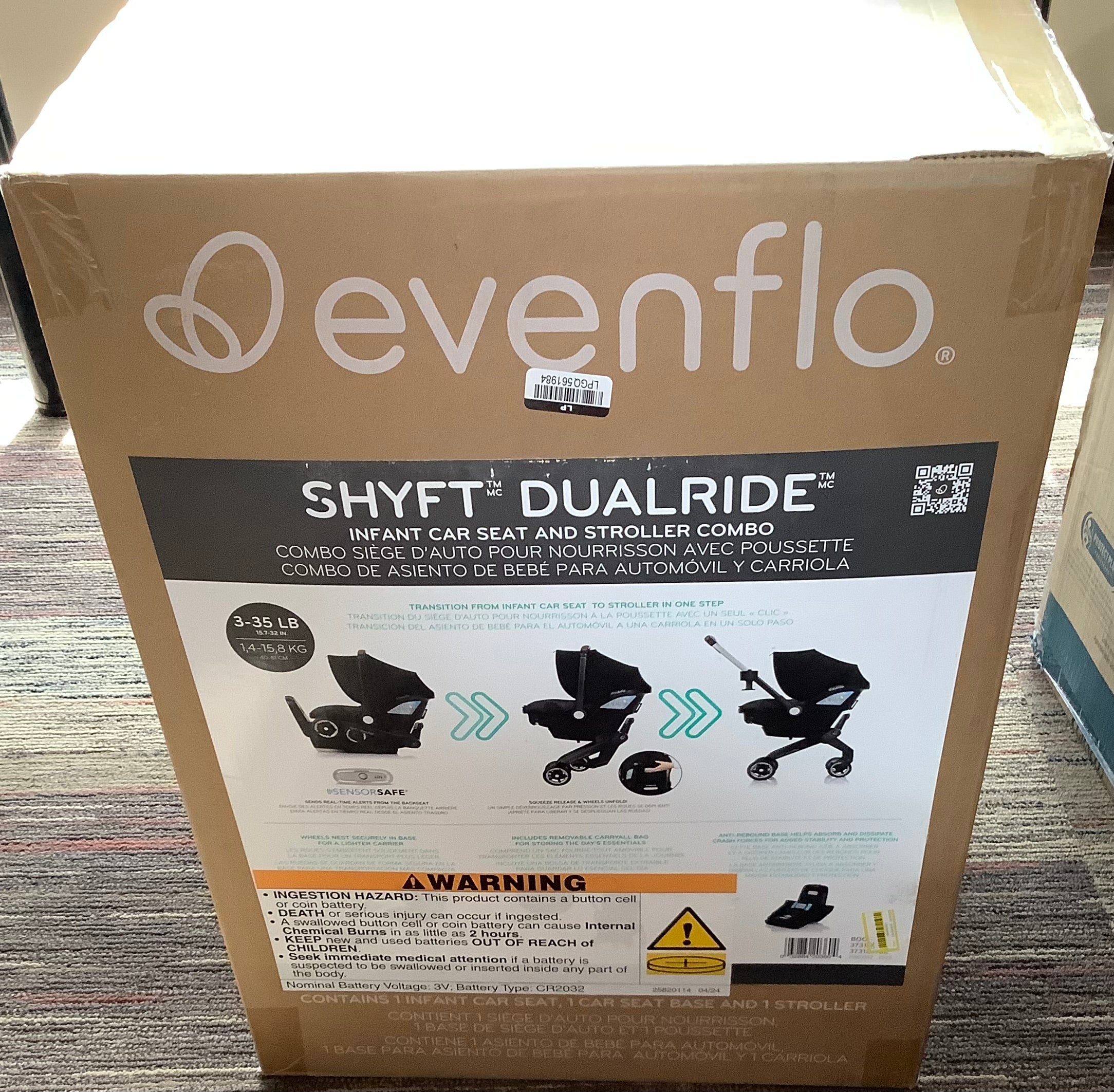 Evenflo Shyft DualRide Travel System with Carryall Storage - Boone Gra ...