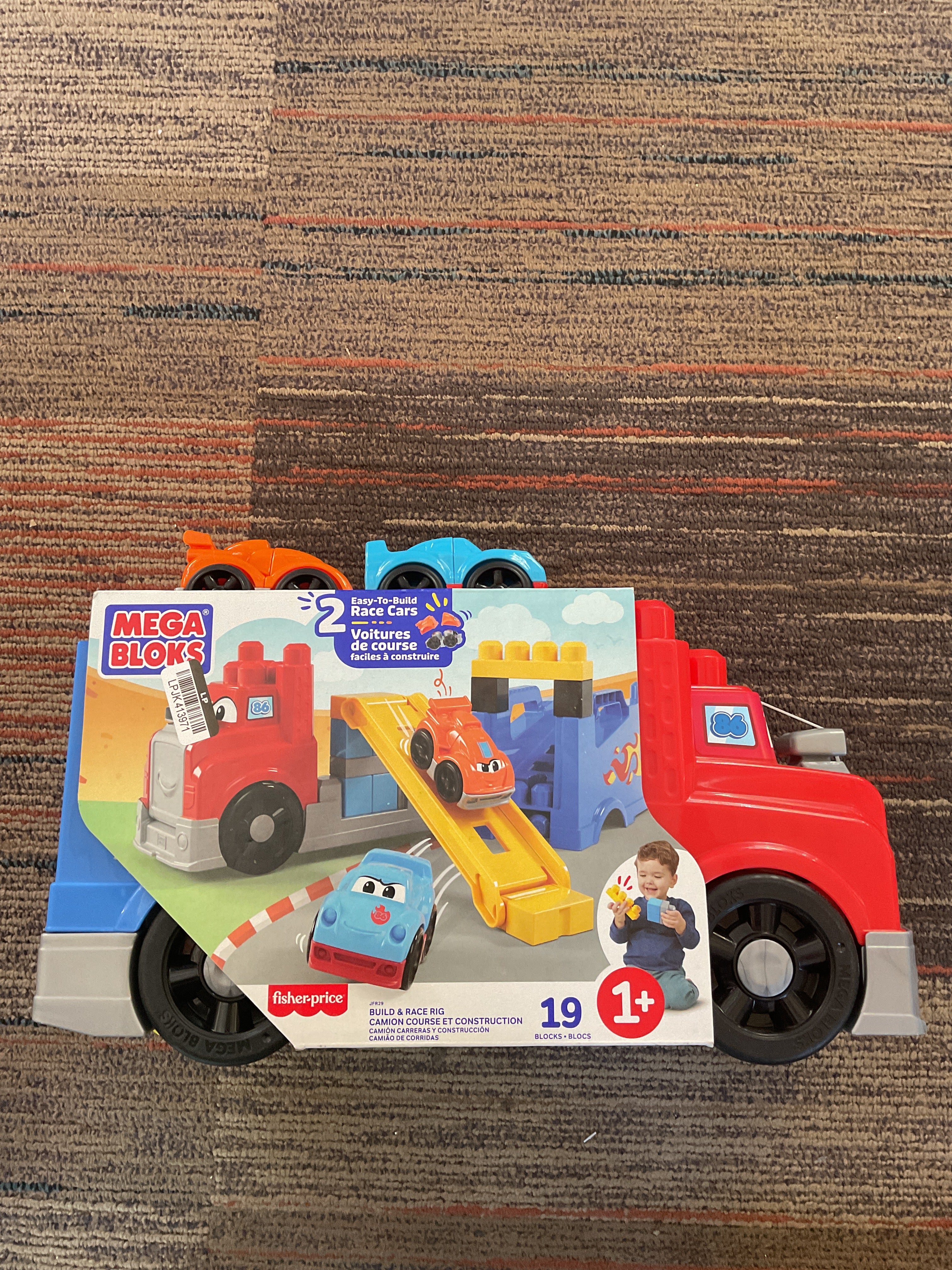 Mega Bloks First Builders Build & Race Rig Toy Blocks for Toddler ...