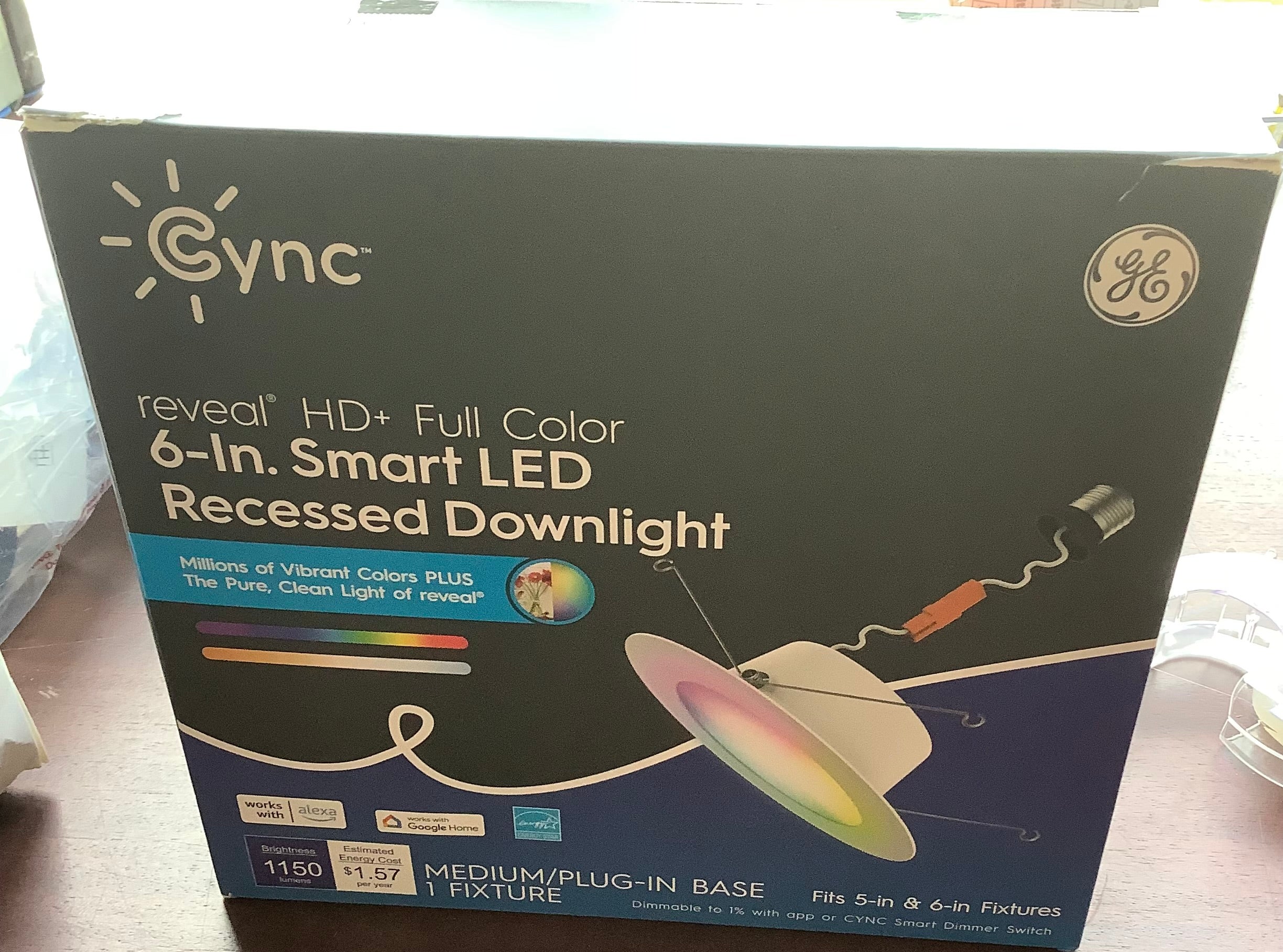 GE CYNC Smart LED Wafer Downlight Full Color: Energy Star Certified Re ...
