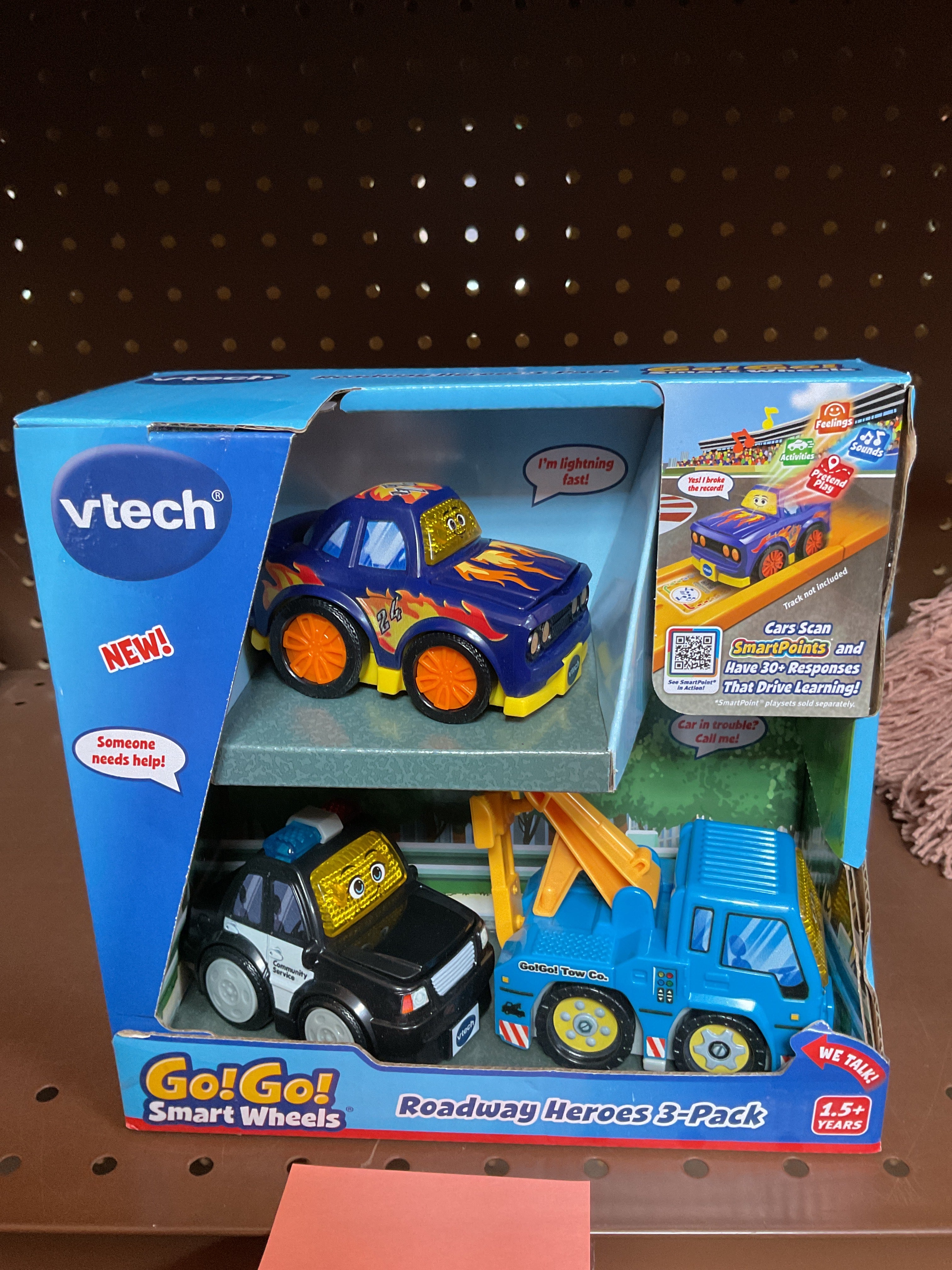 VTech Go! Go! Smart Wheels 3-Pack Race Car + Sports Car + Tow Truck ...