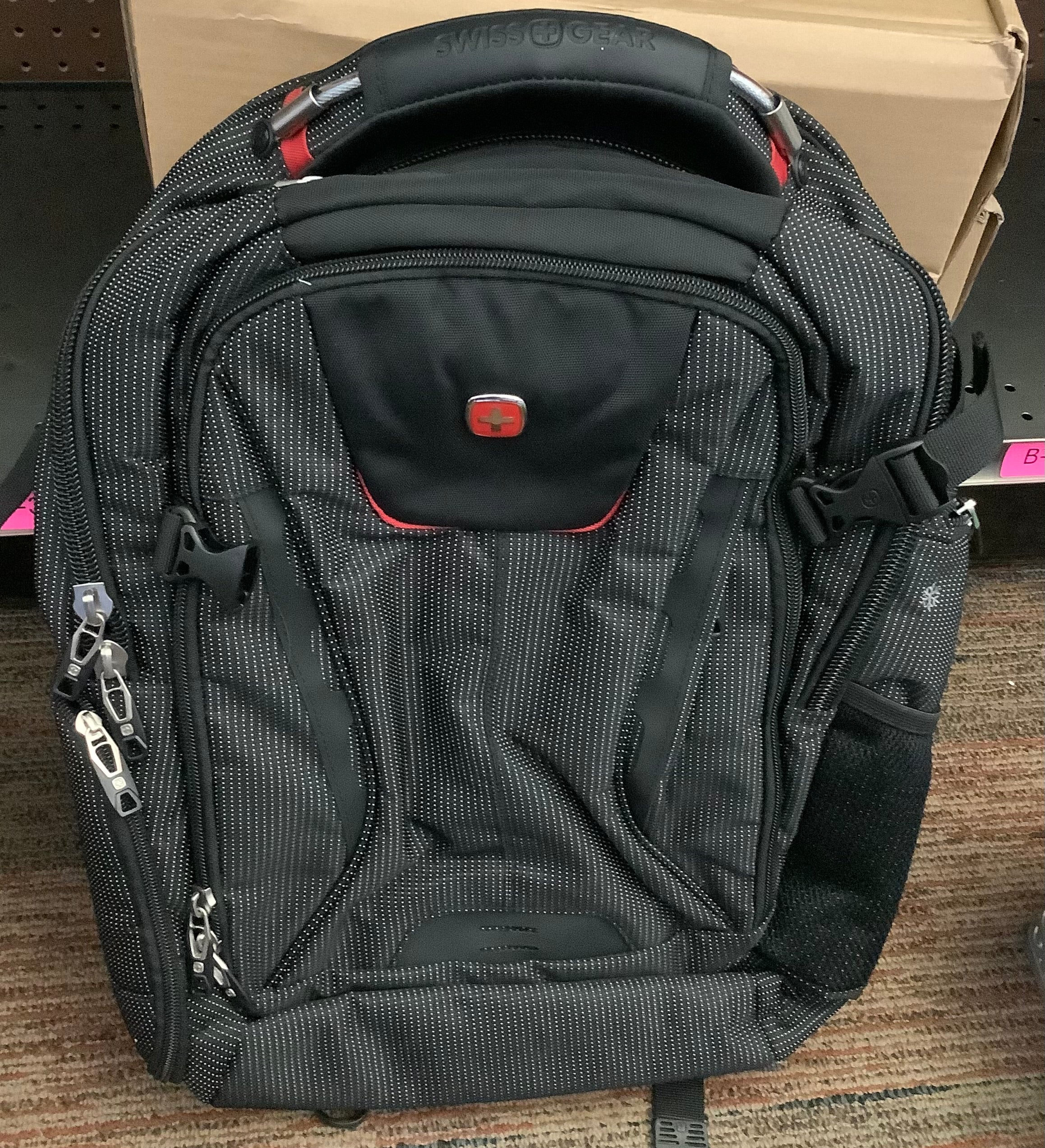 SwissGear - Commander USB ScanSmart Laptop Backpack - Dotted Black ...