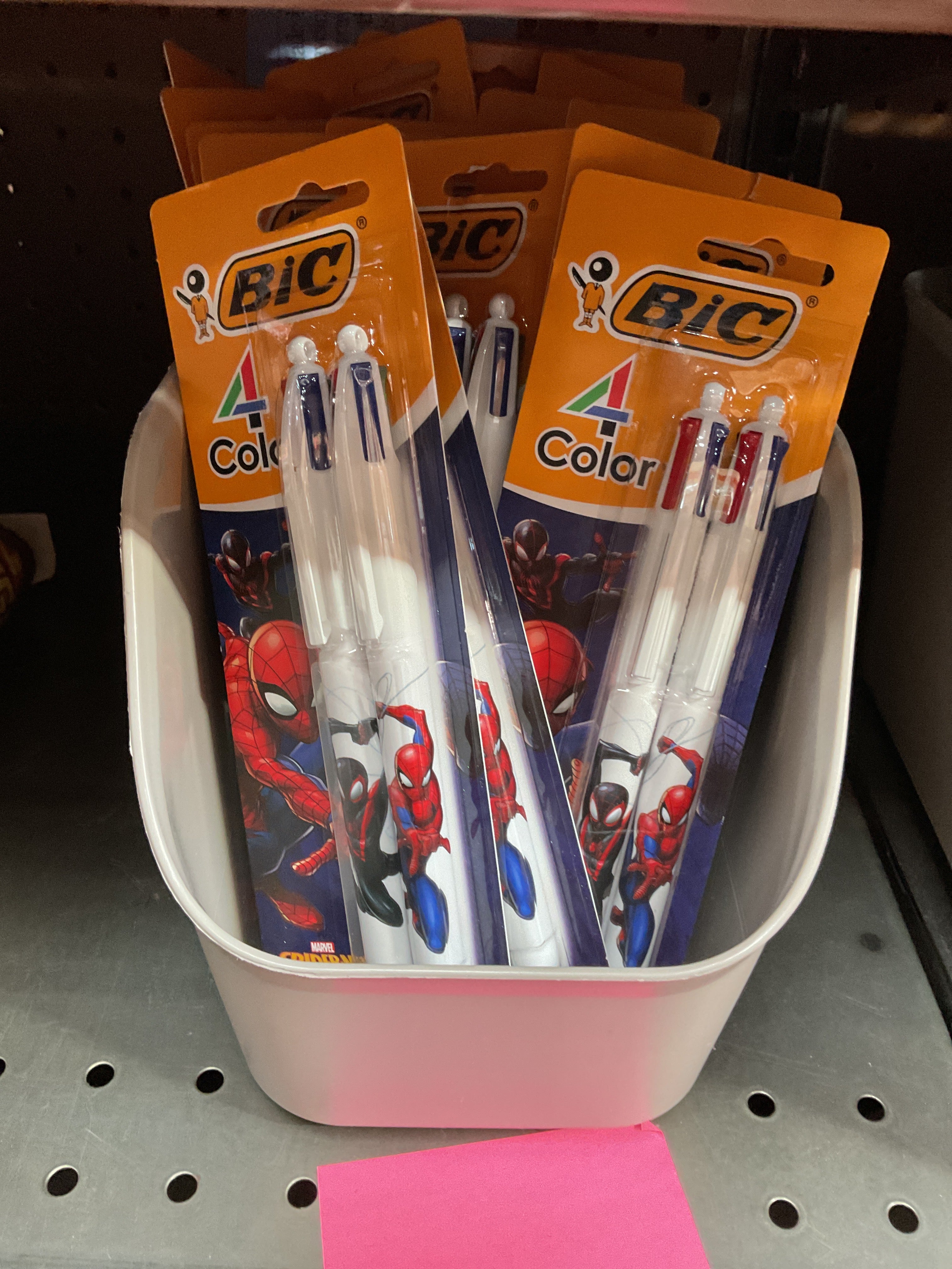 BIC 4 Color Spider-Man Retractable Ball Pens Medium Point (1.0mm) 2 Pk ...