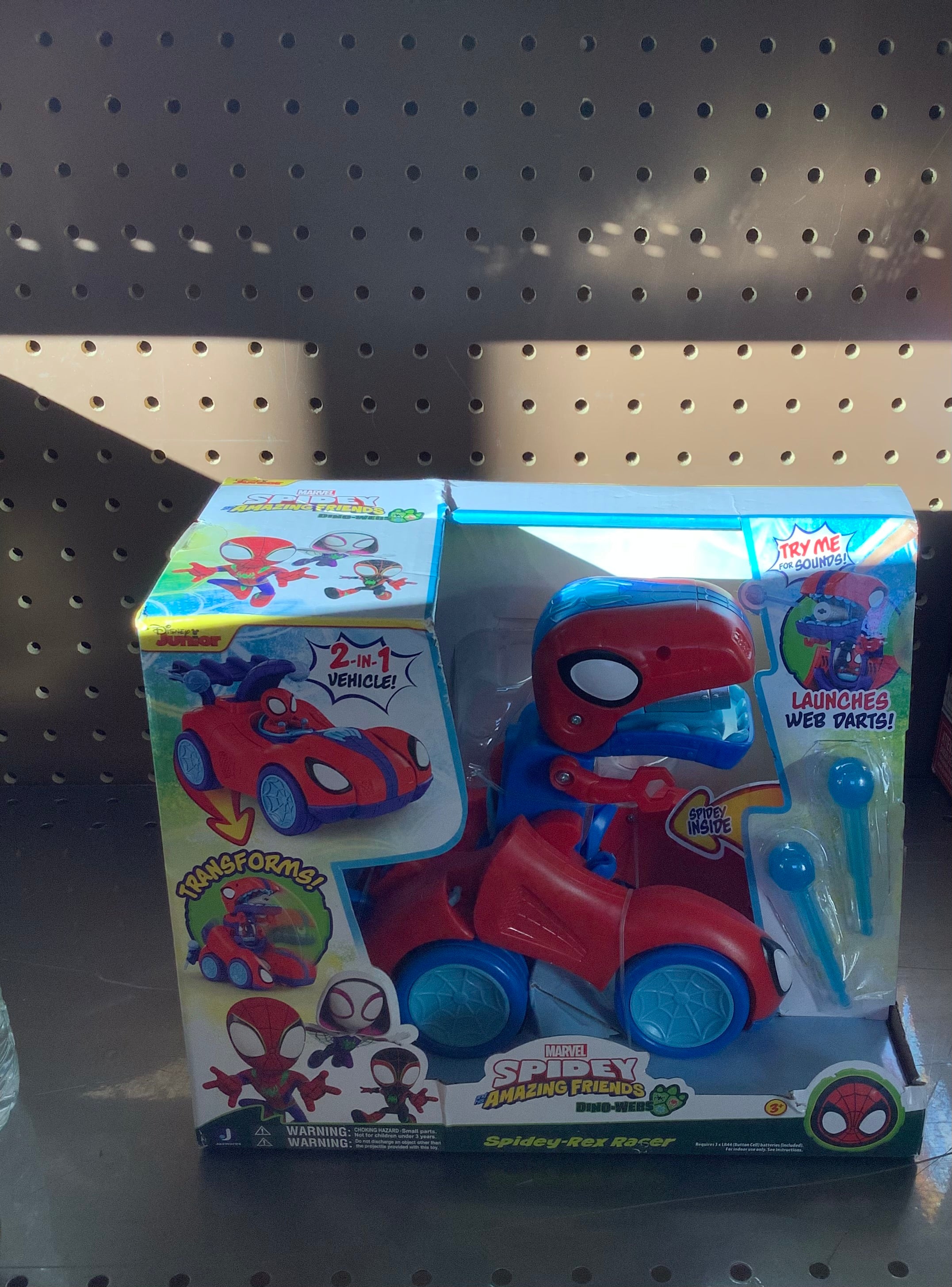 Spidey & His Amazing Friends Spidey-Dino Racer Transforming Vehicle ...