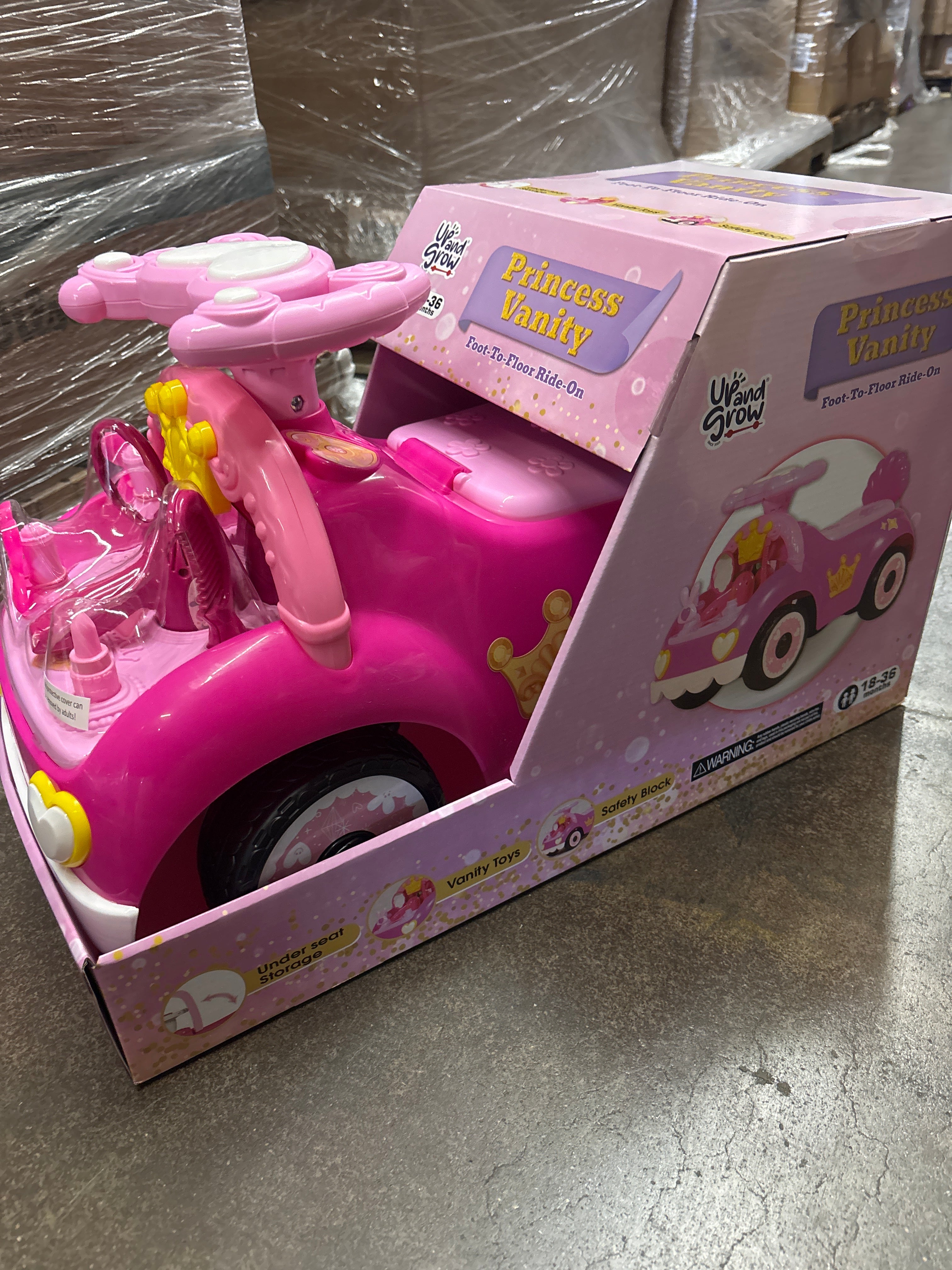 CLEARANCE - Up and Grow Princess Vanity Pedal and Push Riding Car ...