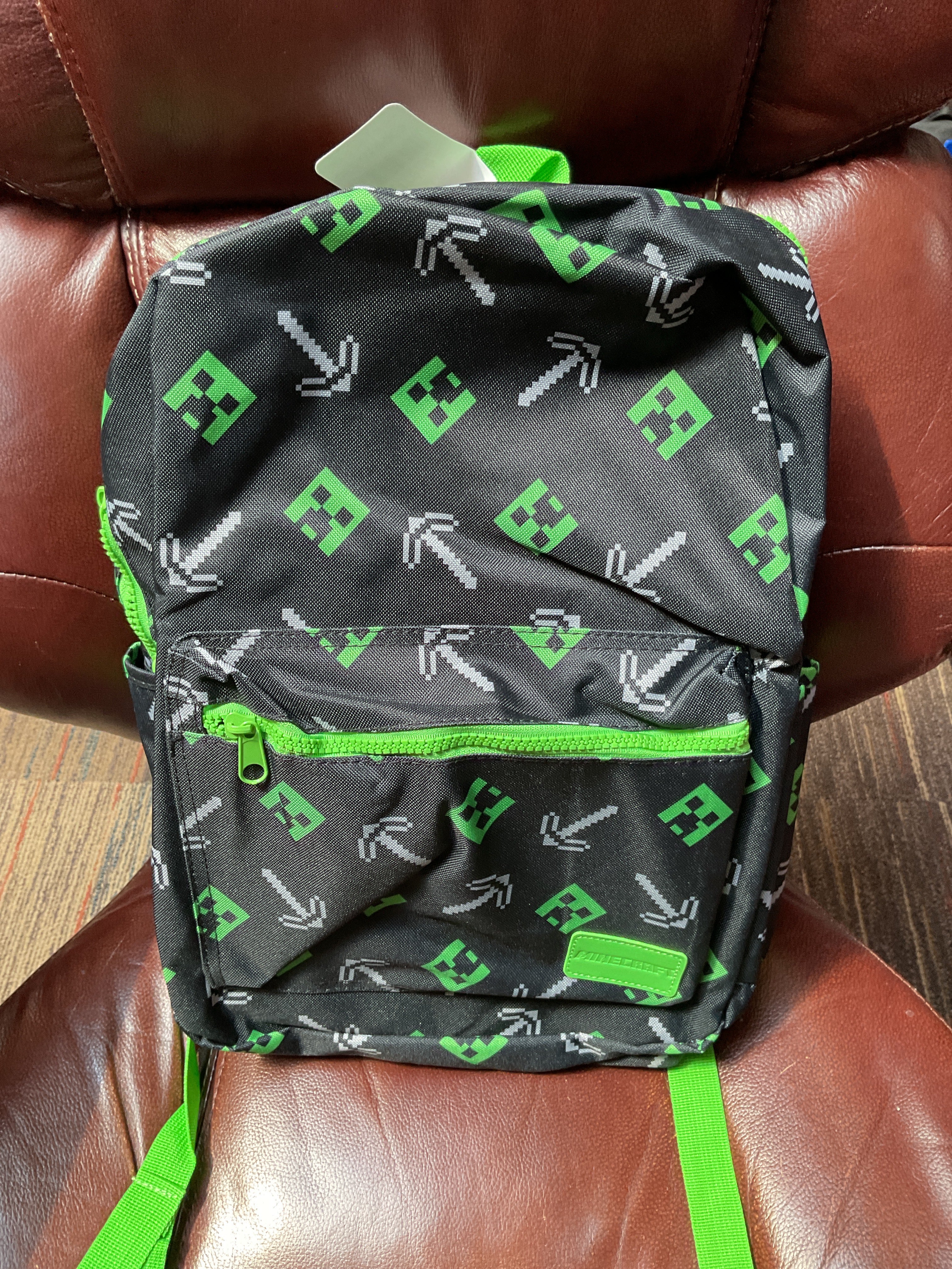 Minecraft Creeper Pick Axe Backpack Kids 16" School Bag – Discount 70 ...
