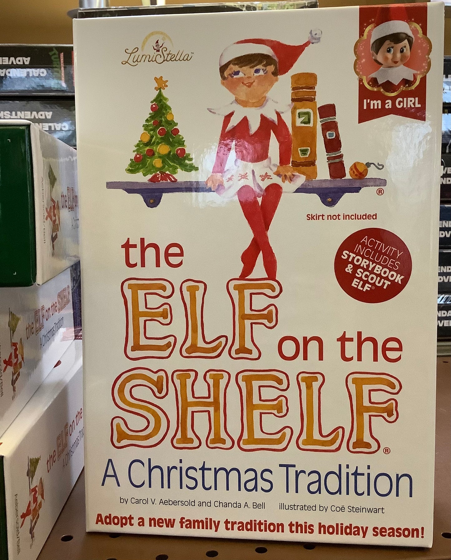 Elf on the Shelf Box Set Girl Scout Elf with Blue Eyes with Storybook ...