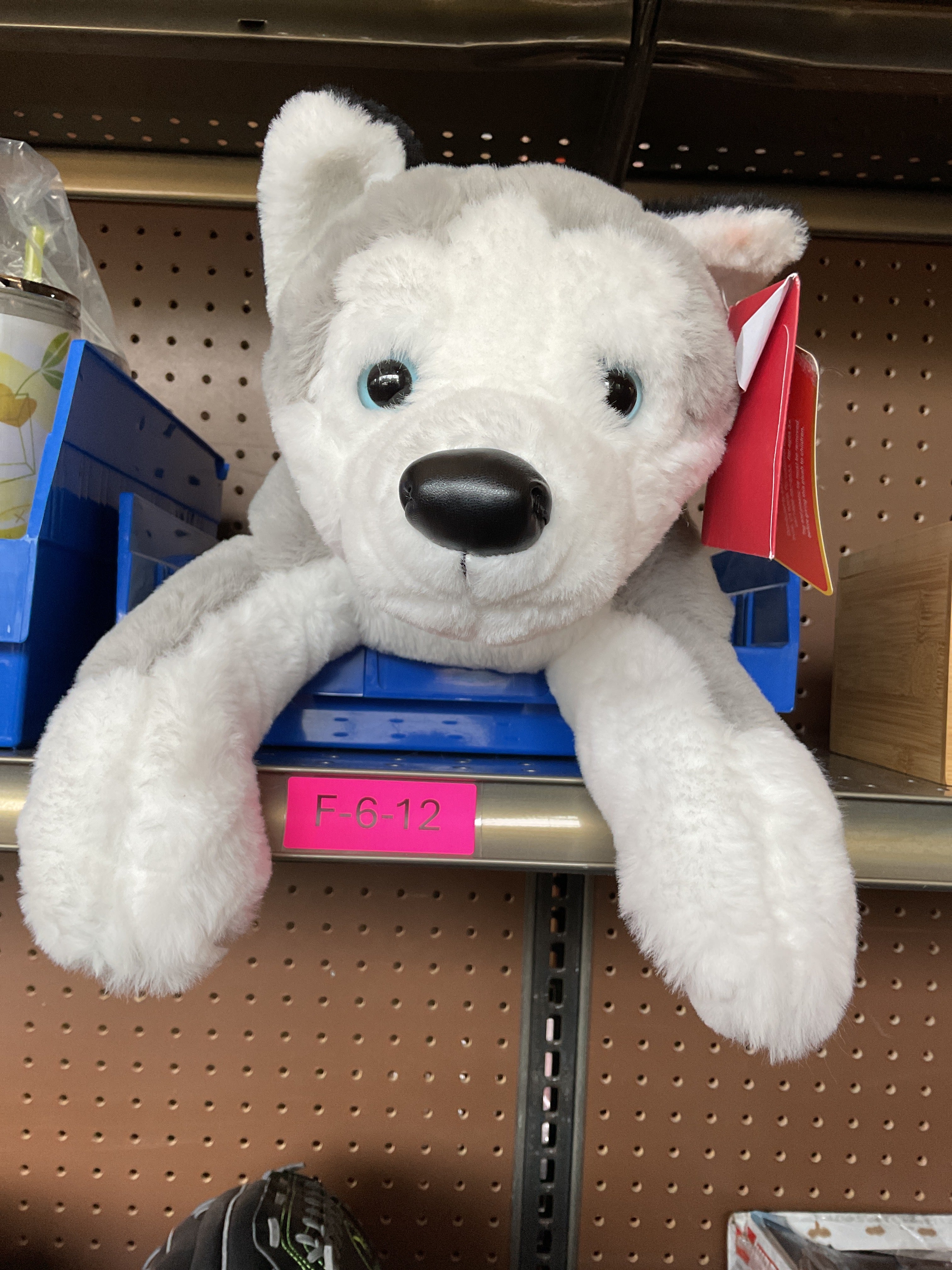 FAO Schwarz Adopt-A-Pets Husky 22" Stuffed Animal with Adoption Certif ...