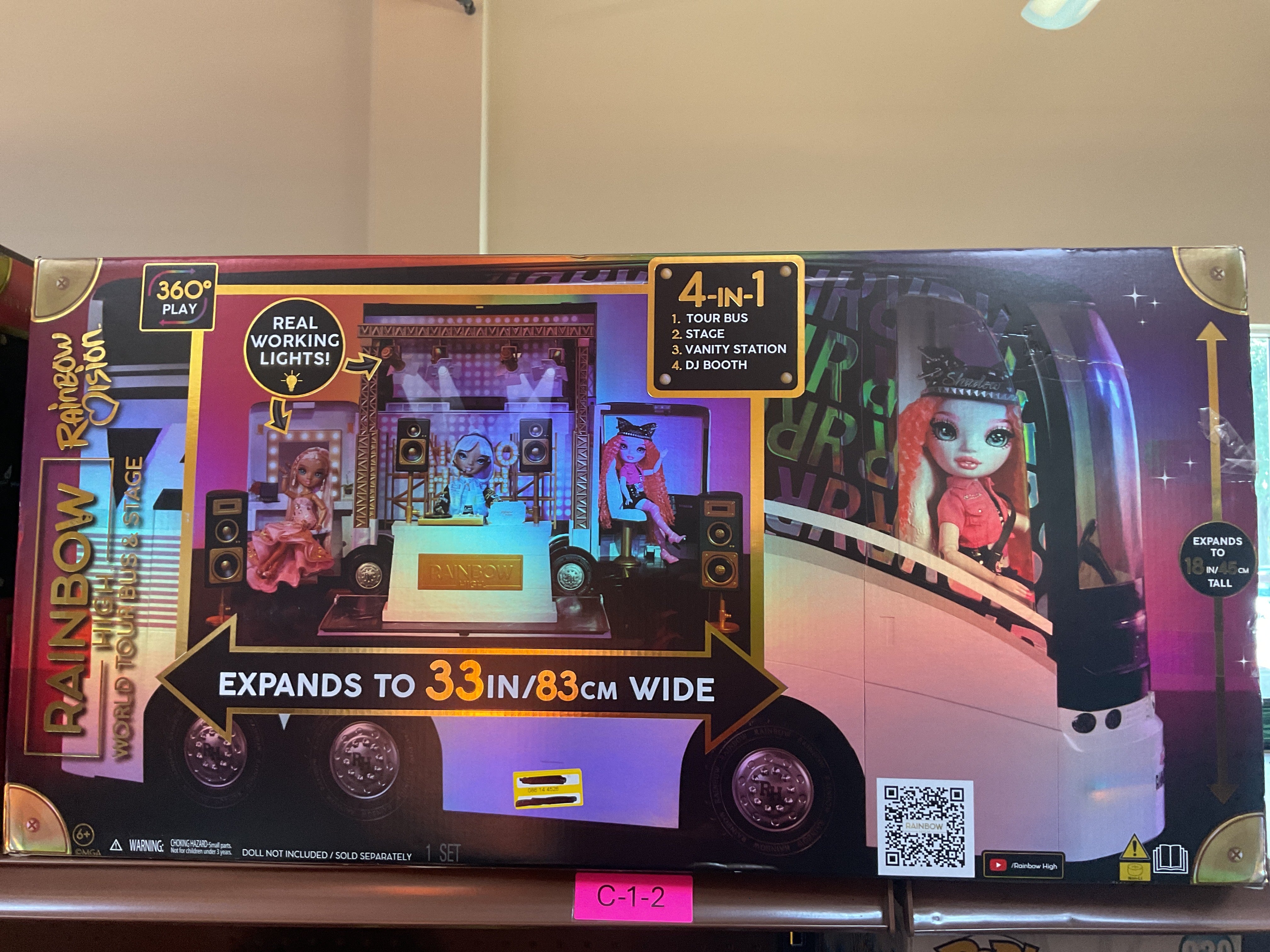 Rainbow High Rainbow Vision World Tour Bus & Stage 4-in-1 Deluxe Plays ...