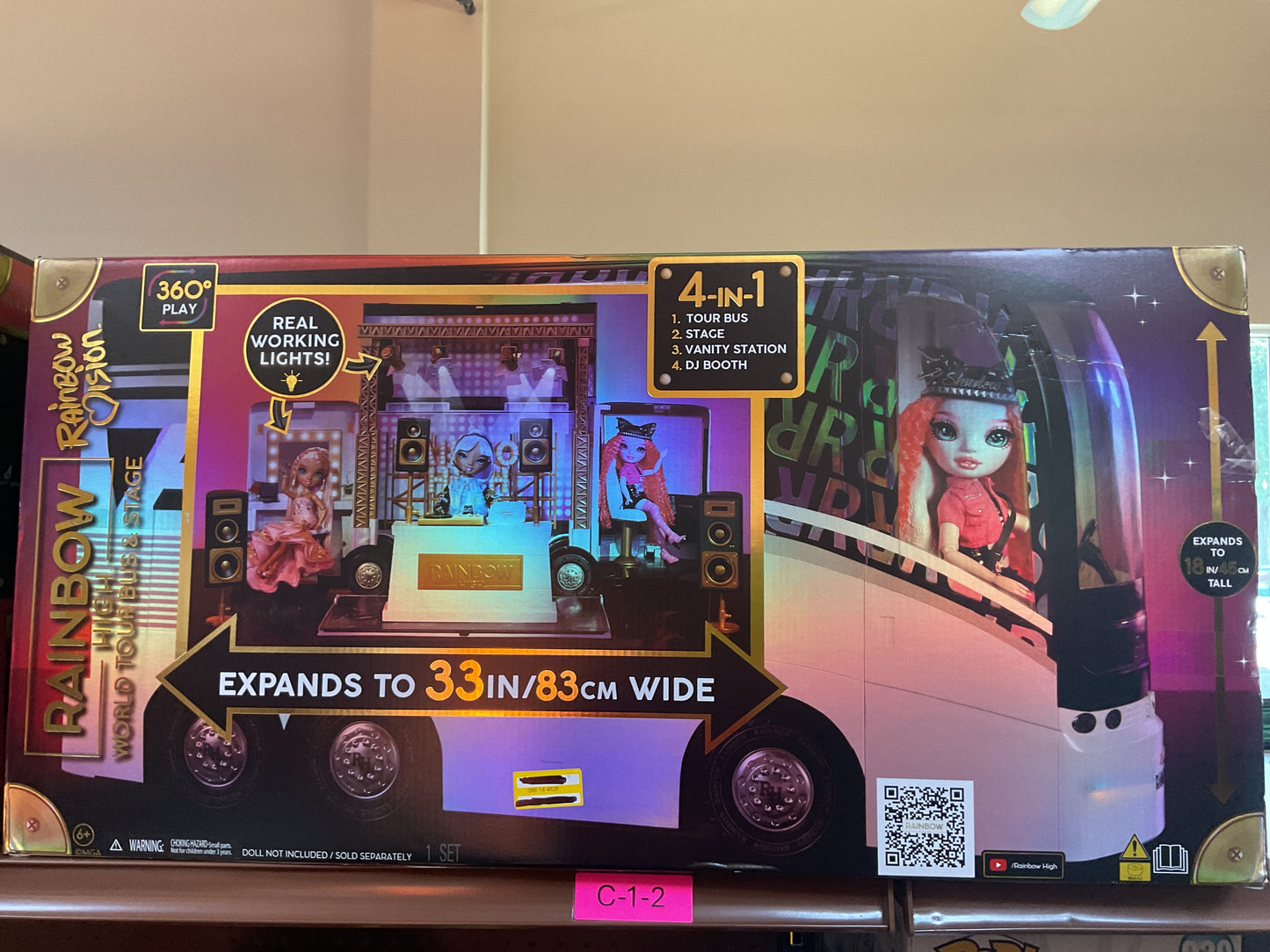 Rainbow High Rainbow Vision World Tour Bus & Stage 4-in-1 Deluxe Plays ...