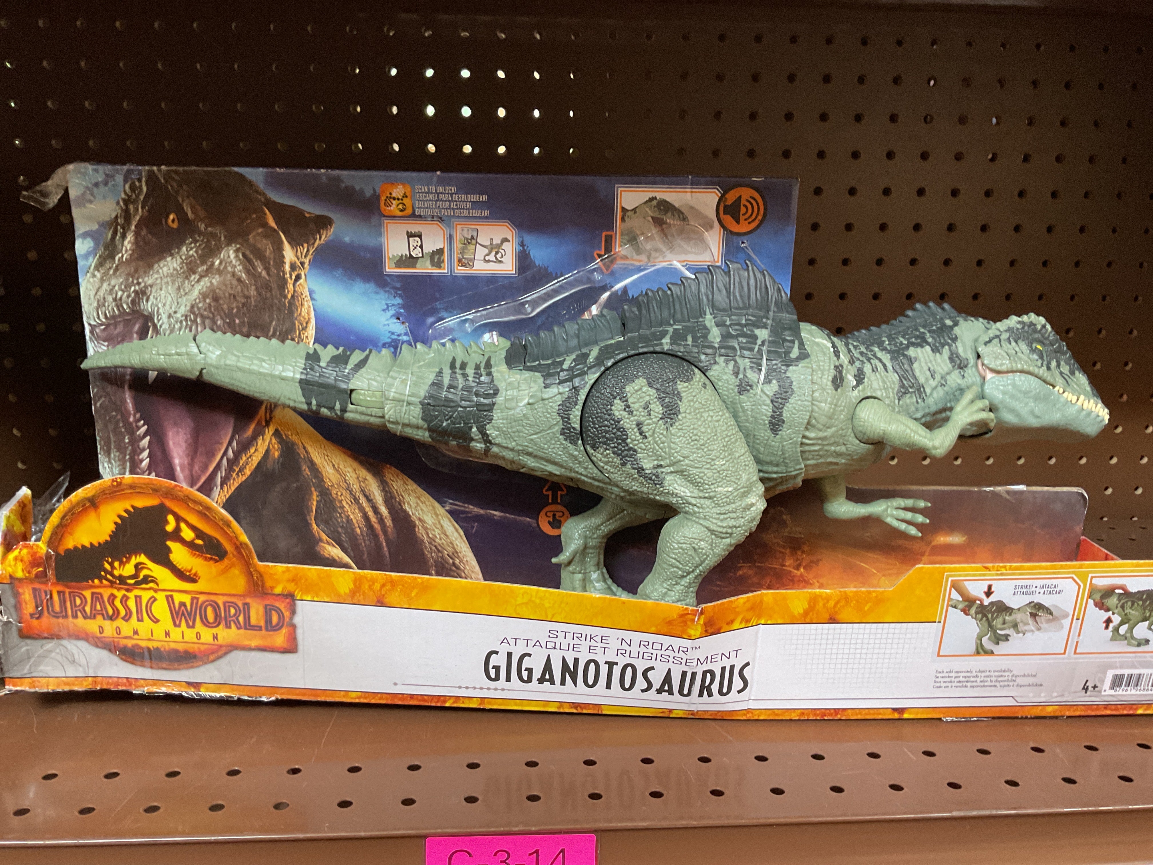 Mattel JURASSIC WORLD Ruler Super Biting! Roaring Giganotosaurs ...