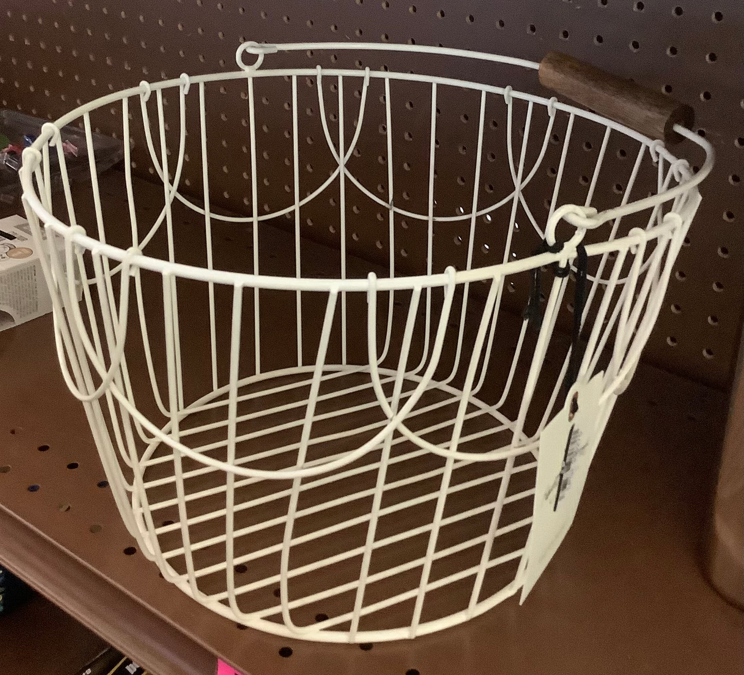 Coated Wire Basket with Wood Handle Cream – Discount 70 Online