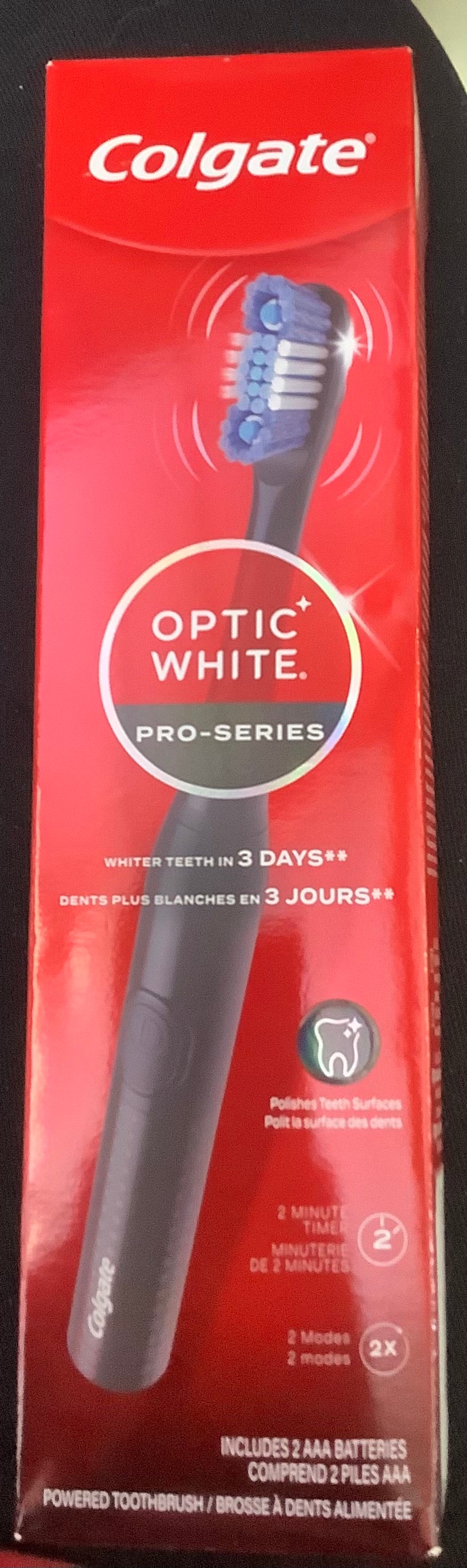 Colgate Optic White Pro Series Sonic Battery Powered Toothbrush - Blac ...