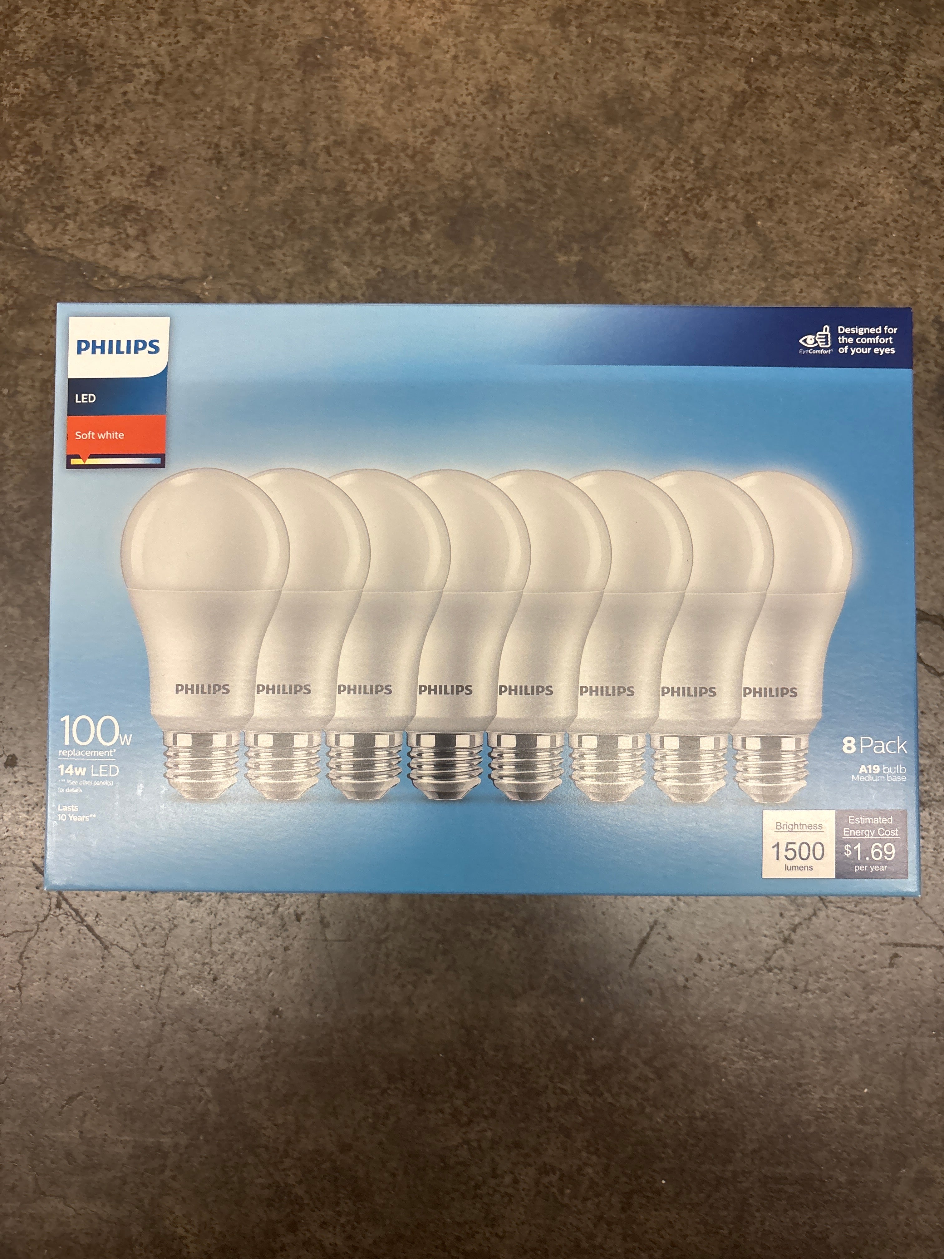 Philips LED 100W Frosted Soft White A19 8-Pack (Non-T20) - New - CLEAR ...