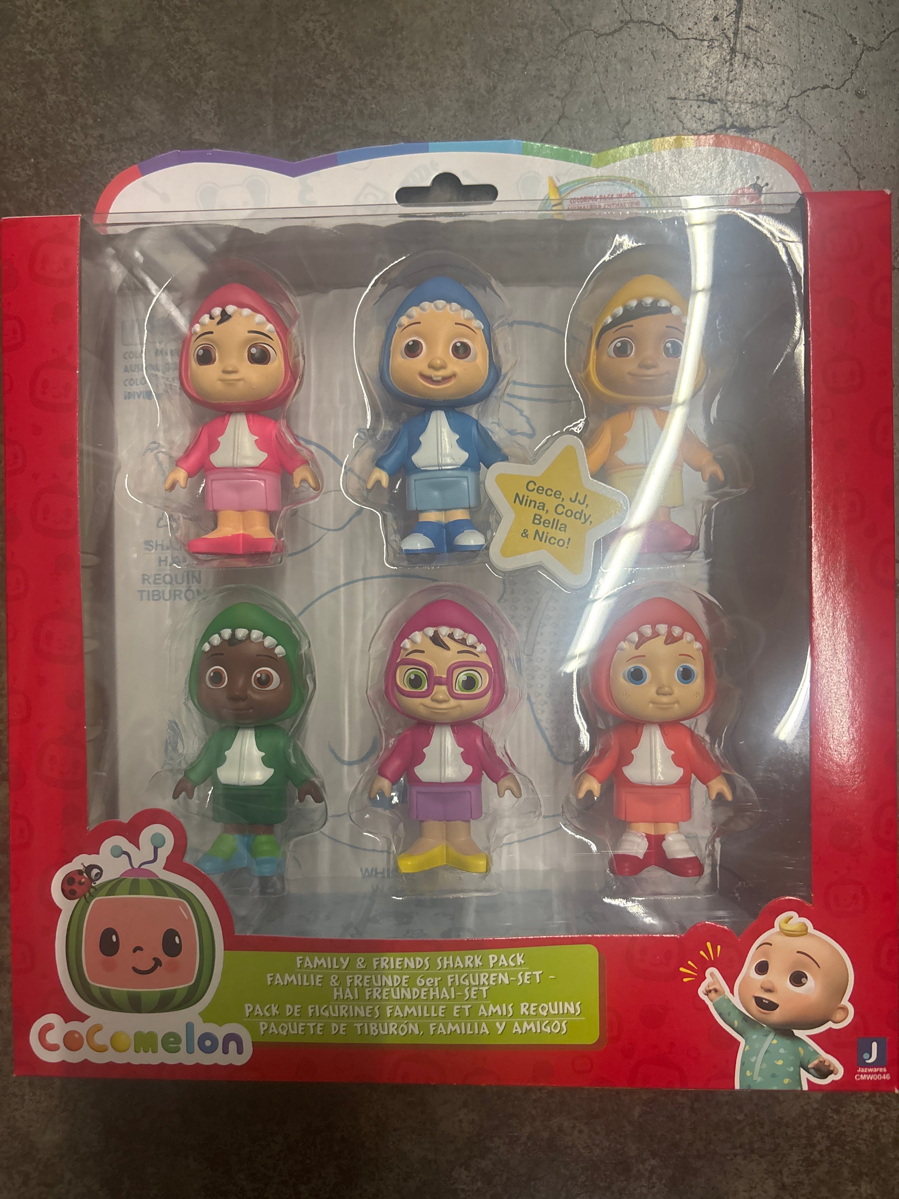 CLEARANCE - Cocomelon Family and Friends 6 Figures Shark Pack ...
