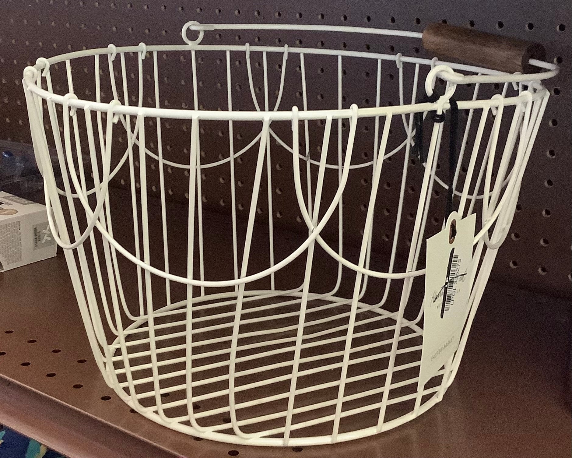 Coated Wire Basket with Wood Handle Cream – Discount 70 Online