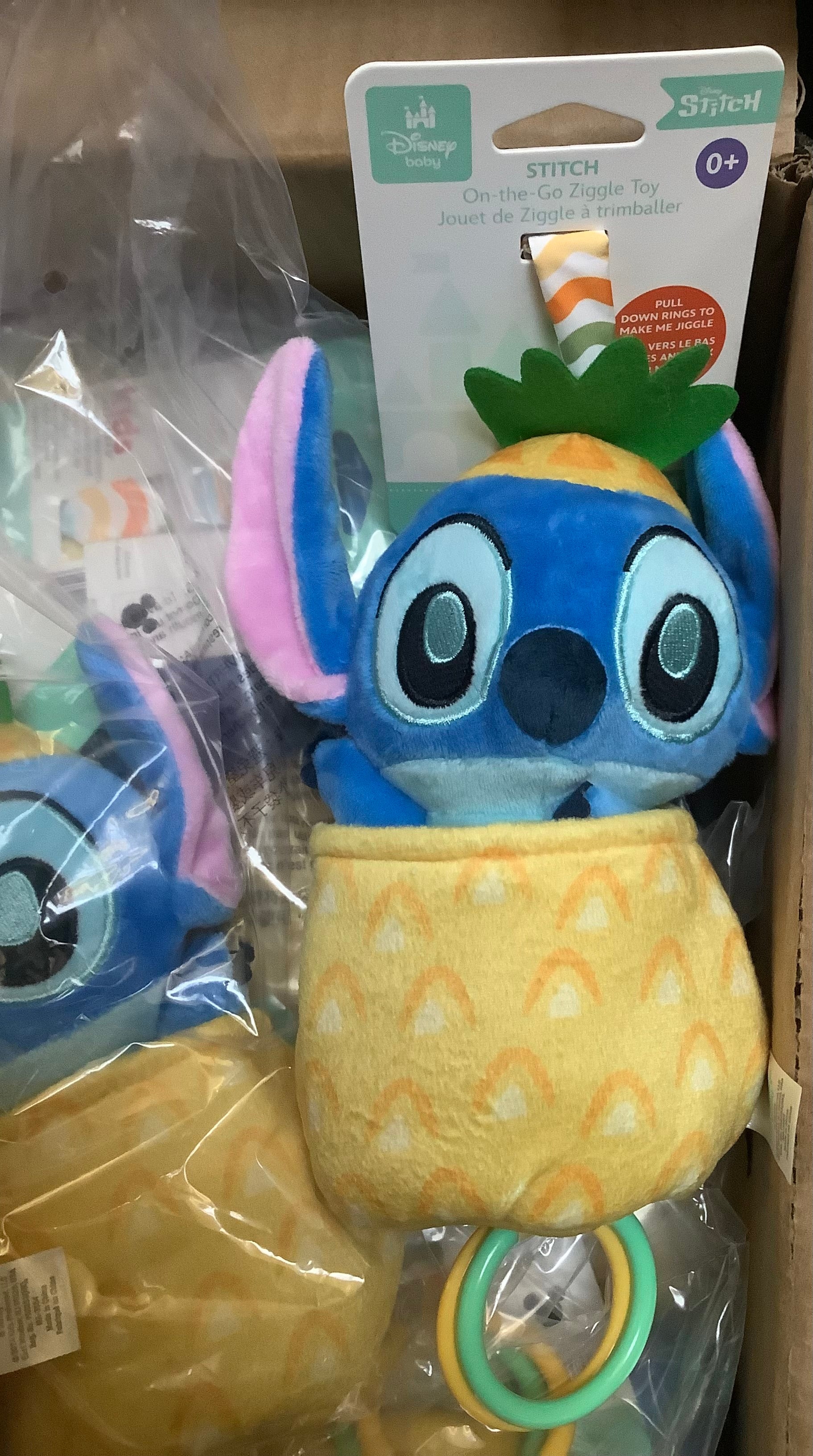 Disney Baby Stitch Pull Down Pineapple Ziggle Baby Activity Toy ...