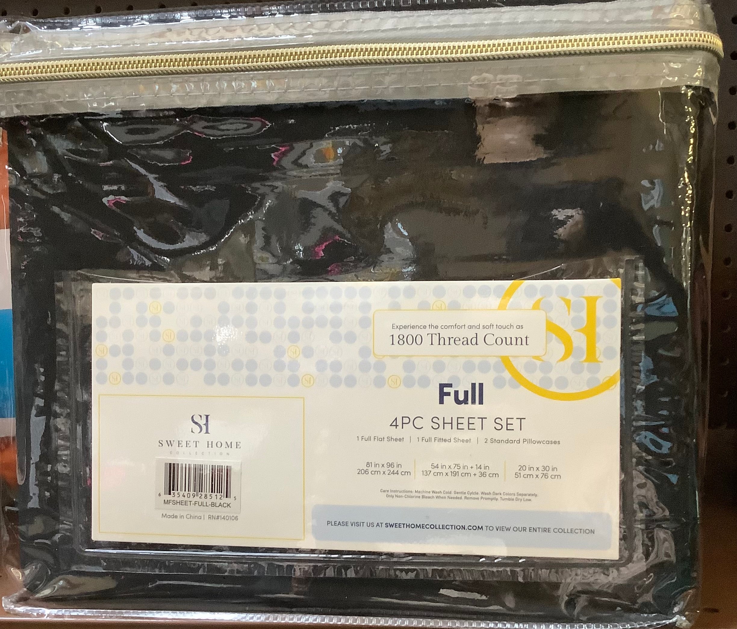 4 Piece Sheet Set, Ultra Soft 1800 Series Collection - Full,-Black ...