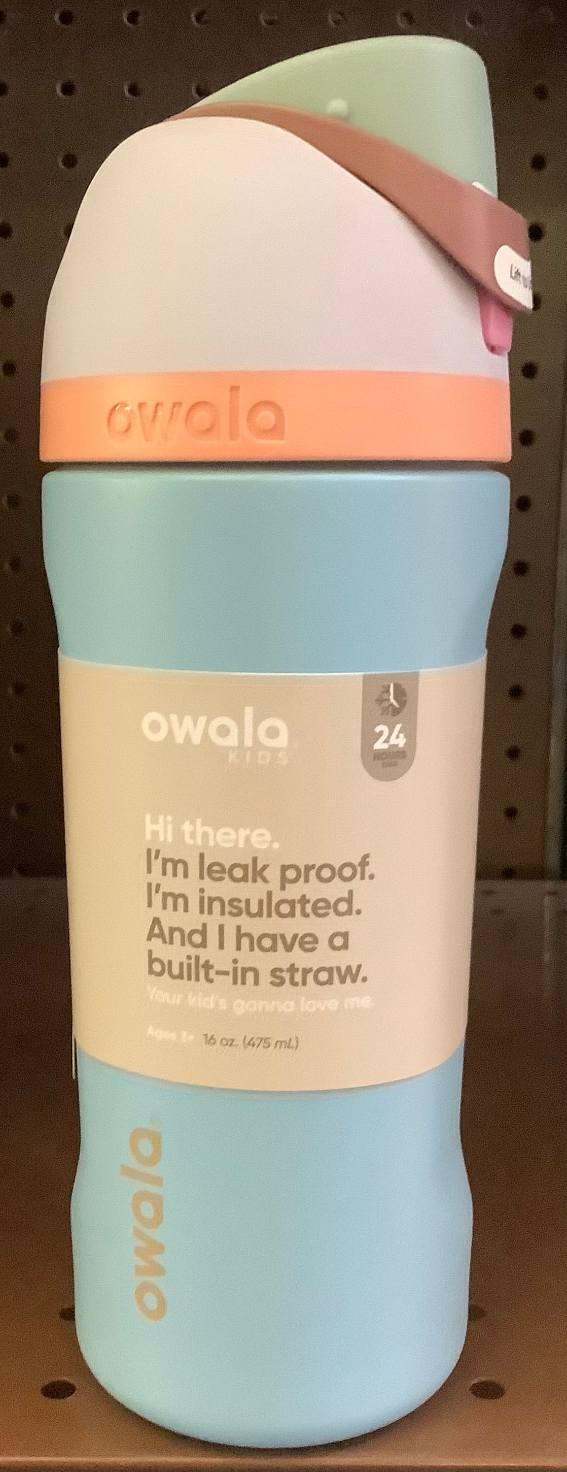 Owala 16oz Kids' FreeSip Stainless Steel Water Bottle - Rocky Shores ...