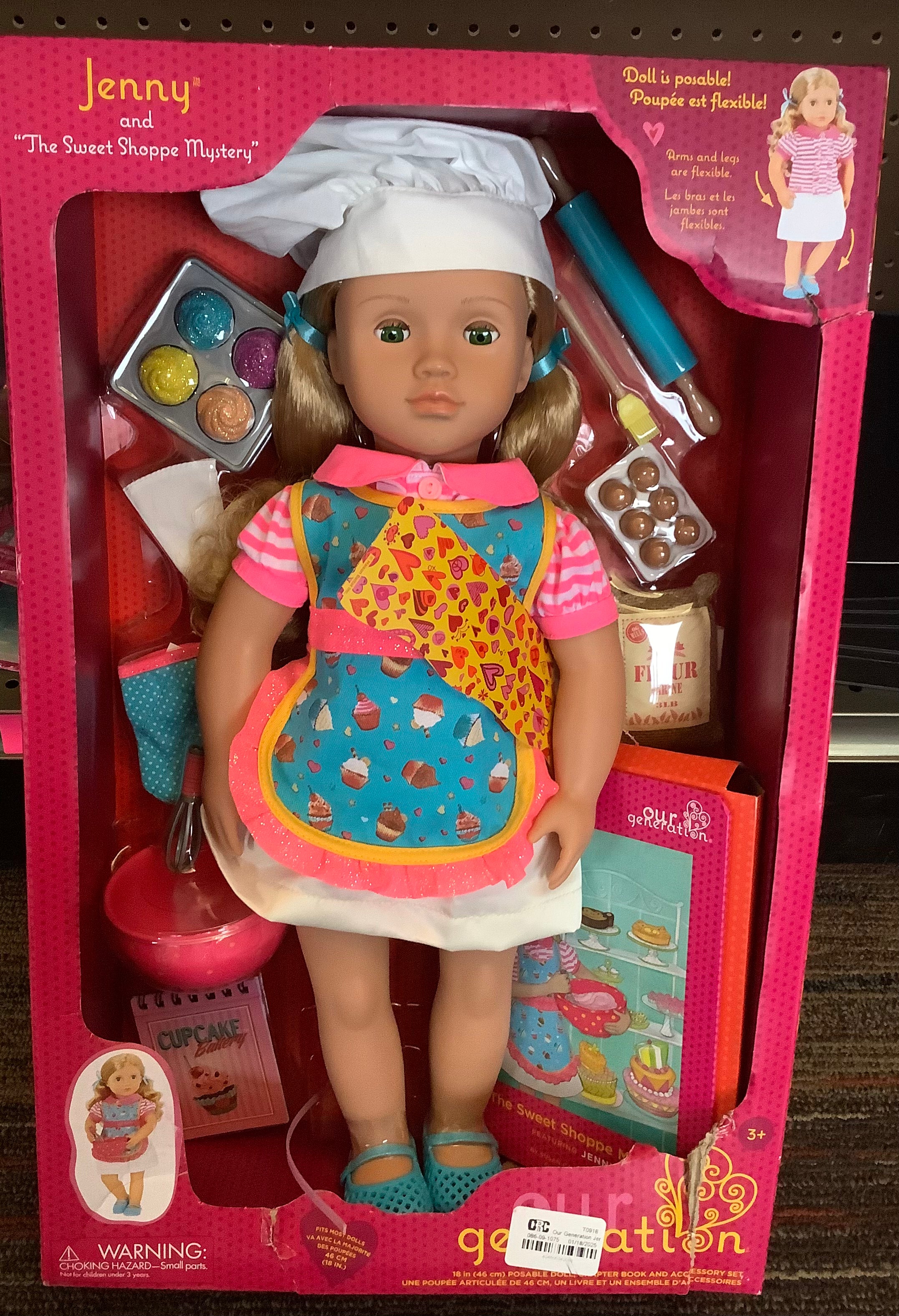 Our Generation Jenny with Storybook & Accessories 18" Posable Baking D ...