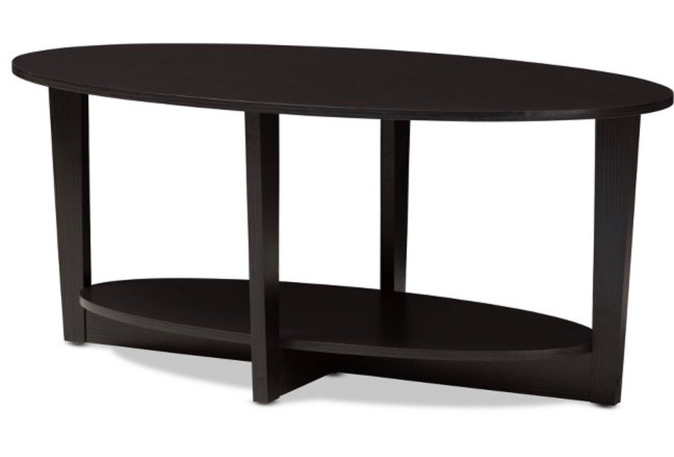 Jacintha Modern and Contemporary Finished Coffee Table Dark Brown Boxe ...