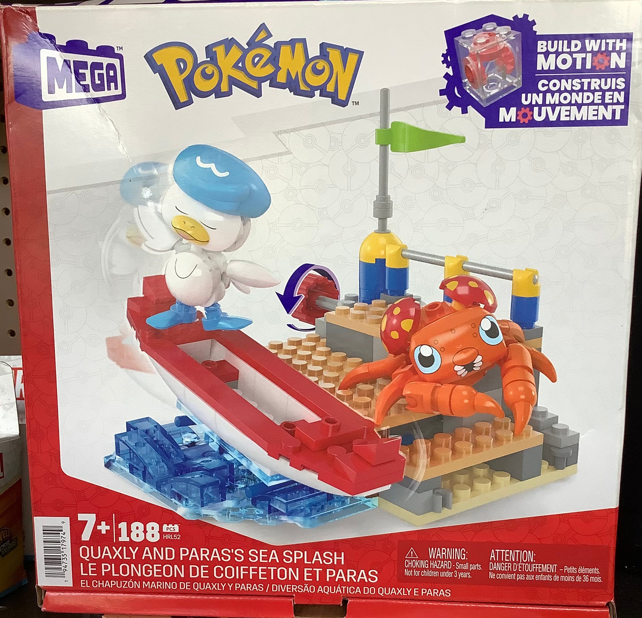 MEGA Pokemon Quaxly and Paras Building Toy Kit with 2 Action Figures 1 ...