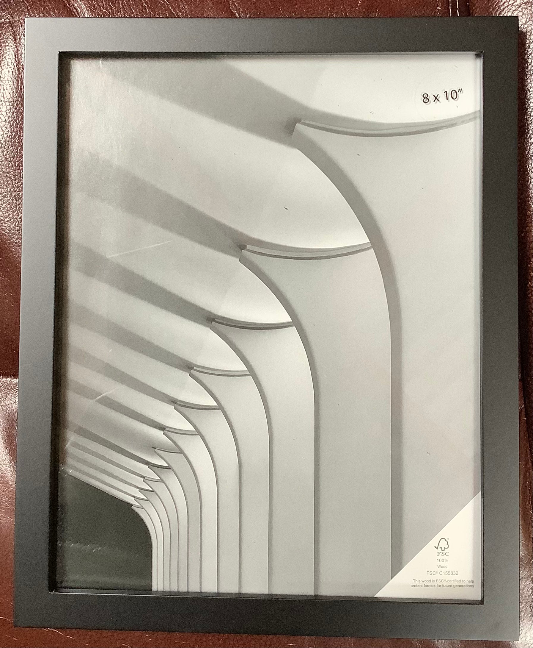 8" x 10" Thin Single Picture Frame Black - Modern Style, MDF, Glass Gl ...