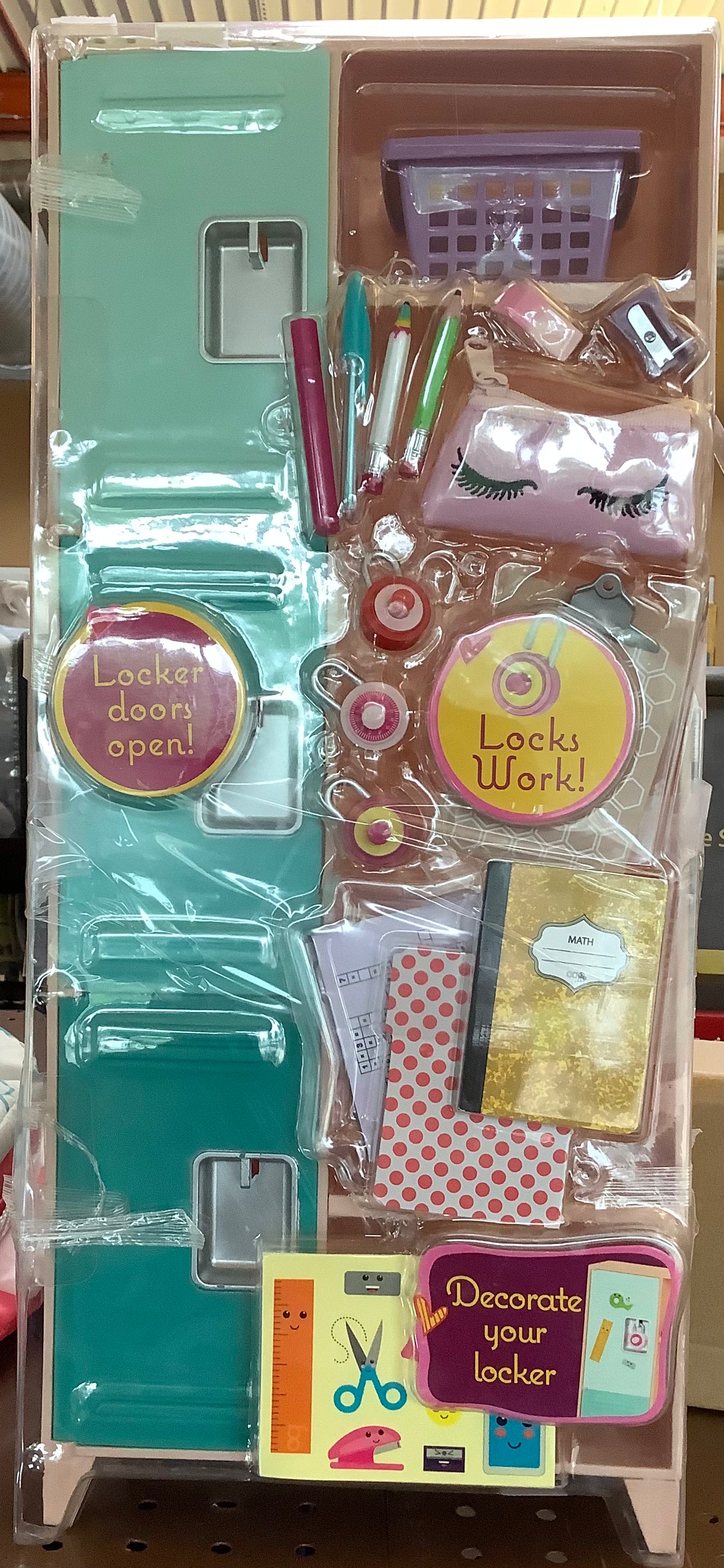 Our Generation Classroom Cool School Locker Accessory Set for 18" Doll ...