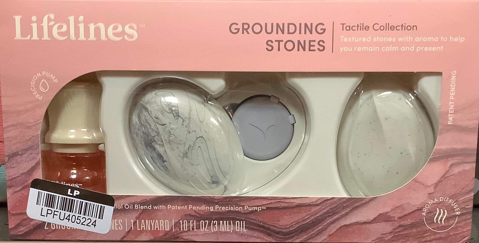 2pk Grounding Stones - Tactile Collection plus Essential Oil Blend - L ...